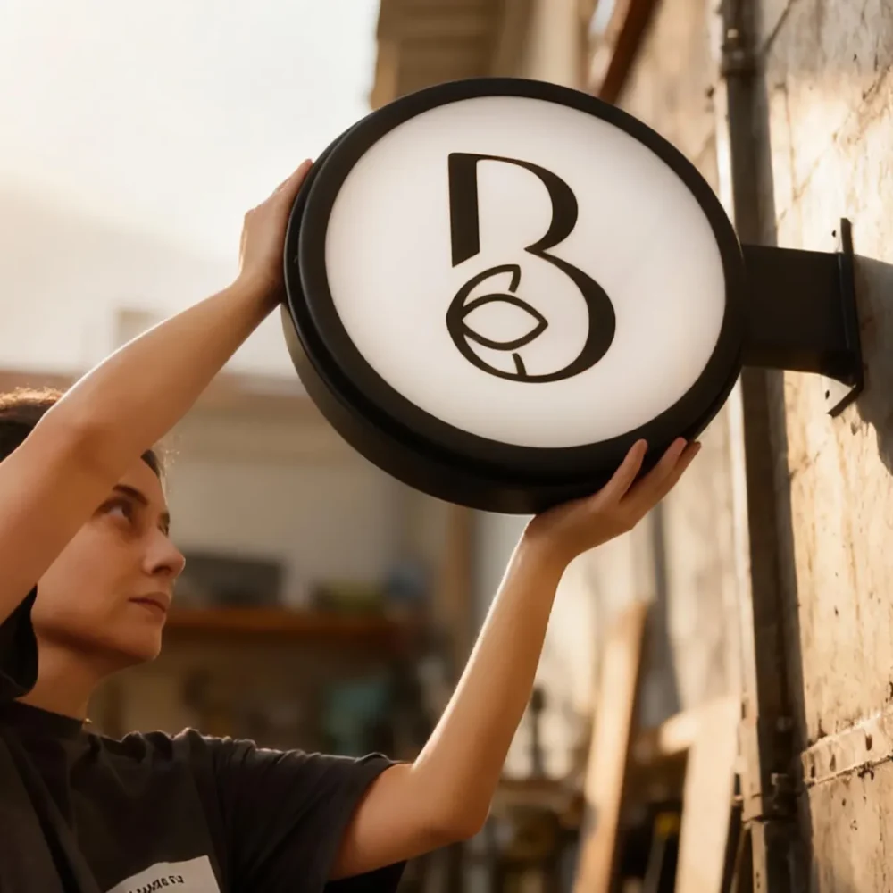 Custom Round Lightbox Sign | SignsAtelier